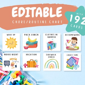 Visual Daily Responsibility Chart With Routine Cards for Kids - Etsy