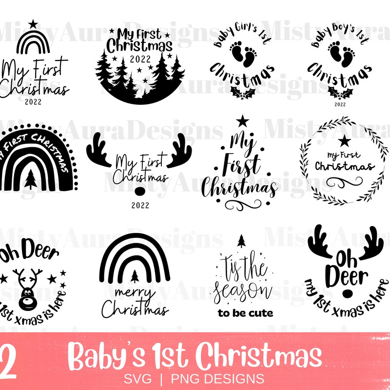 Babys First Christmas Svg - Etsy