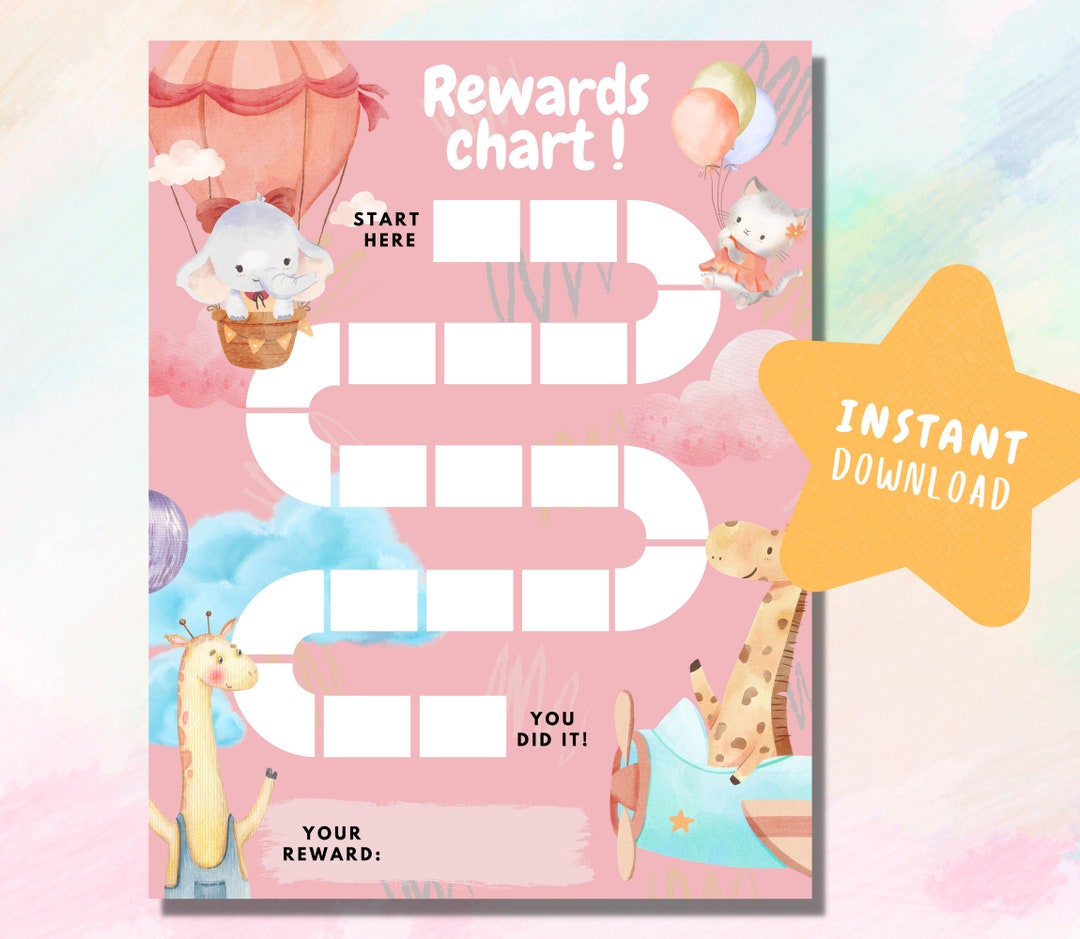 Printable Wildlife Reward Chart Wildlife Chart Daily Chore Chart Animal ...