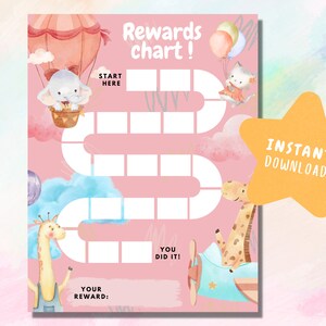 Printable Wildlife Reward Chart Wildlife Chart Daily Chore Chart Animal ...