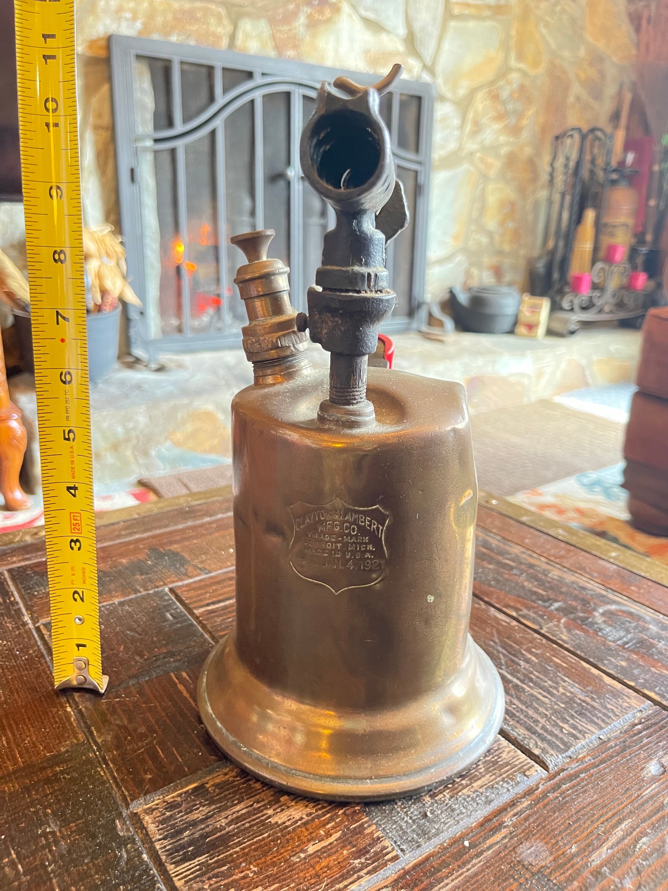 Vintage Blow Torch With Wooden Handle- Clayton & Lambert Patd June 4 ...