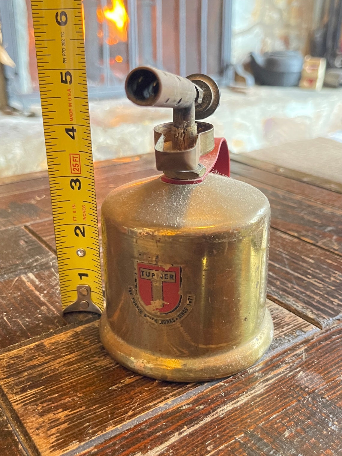 Vintage Blow Torch With Wooden Handle-turner Brass Works, Sycamore IL ...