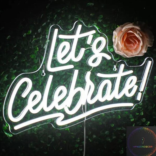 Celebrate Neon Sign - Etsy