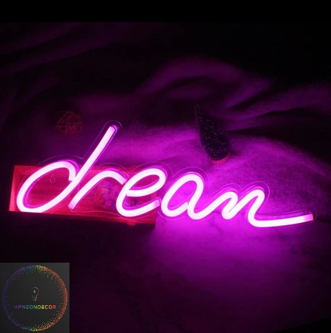 Dream Neon Illuminated Sign Writing, Wall Decoration for Home Decor - Etsy