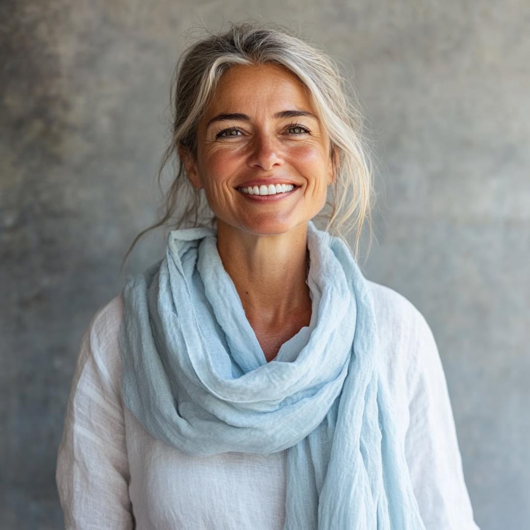 Linen Silk Scarf – Lightweight Natural Scarf, Unisex Elegant Summer ...