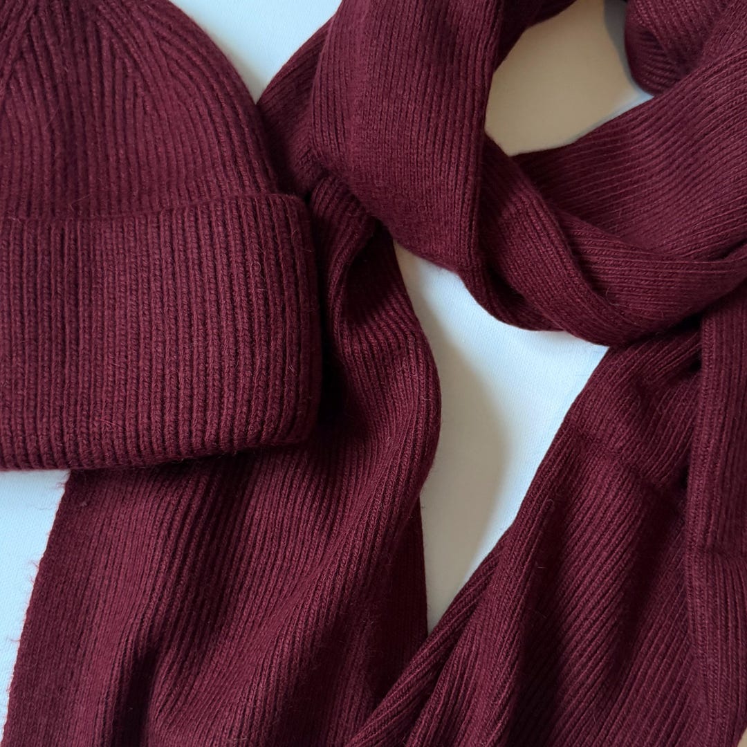 Luxury Wool Scarf & Hat Set | Christmas Gift for Her | Gift for Him ...