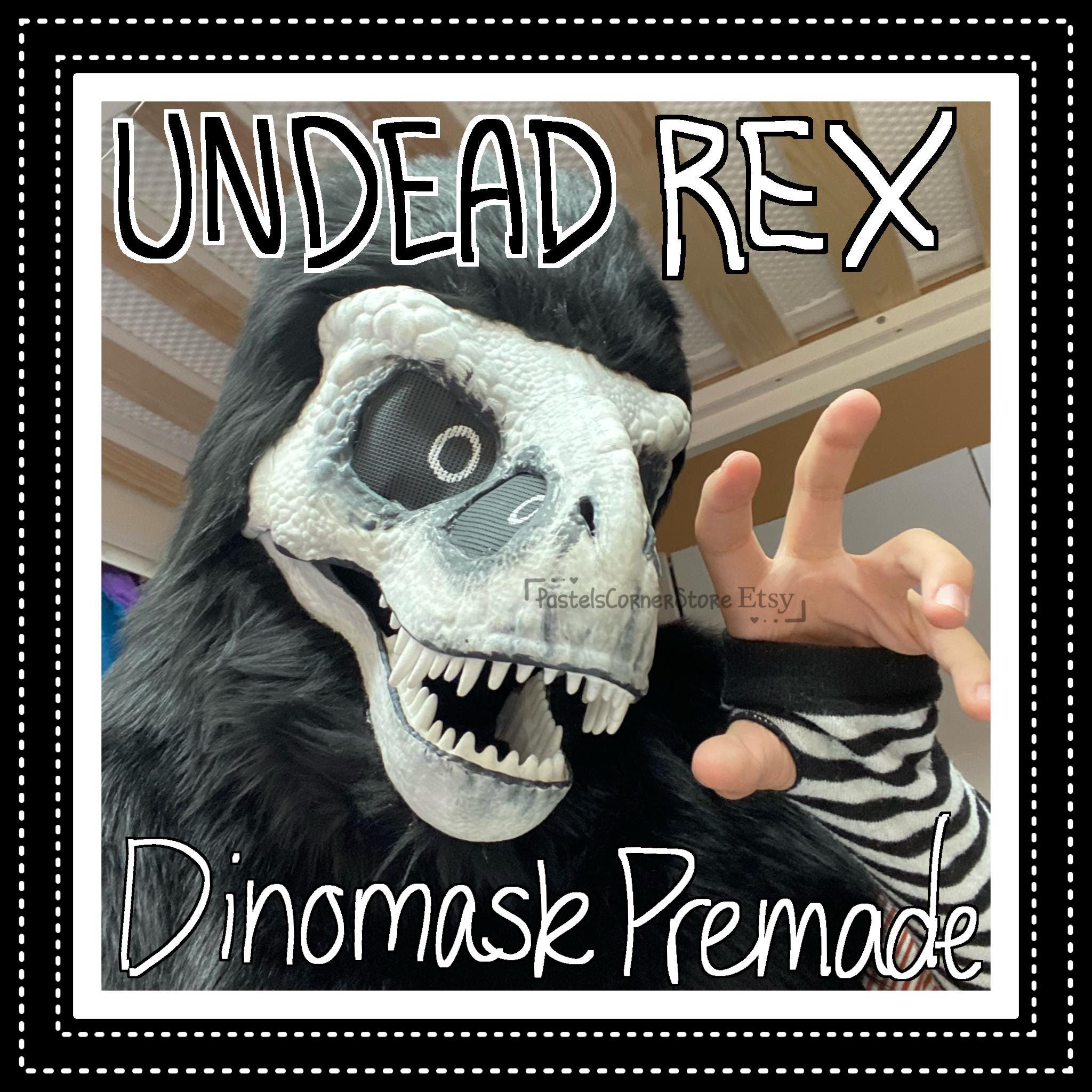 Undead T-rex Dinomask Fursuit Head Premade | !!read Description!! - Etsy
