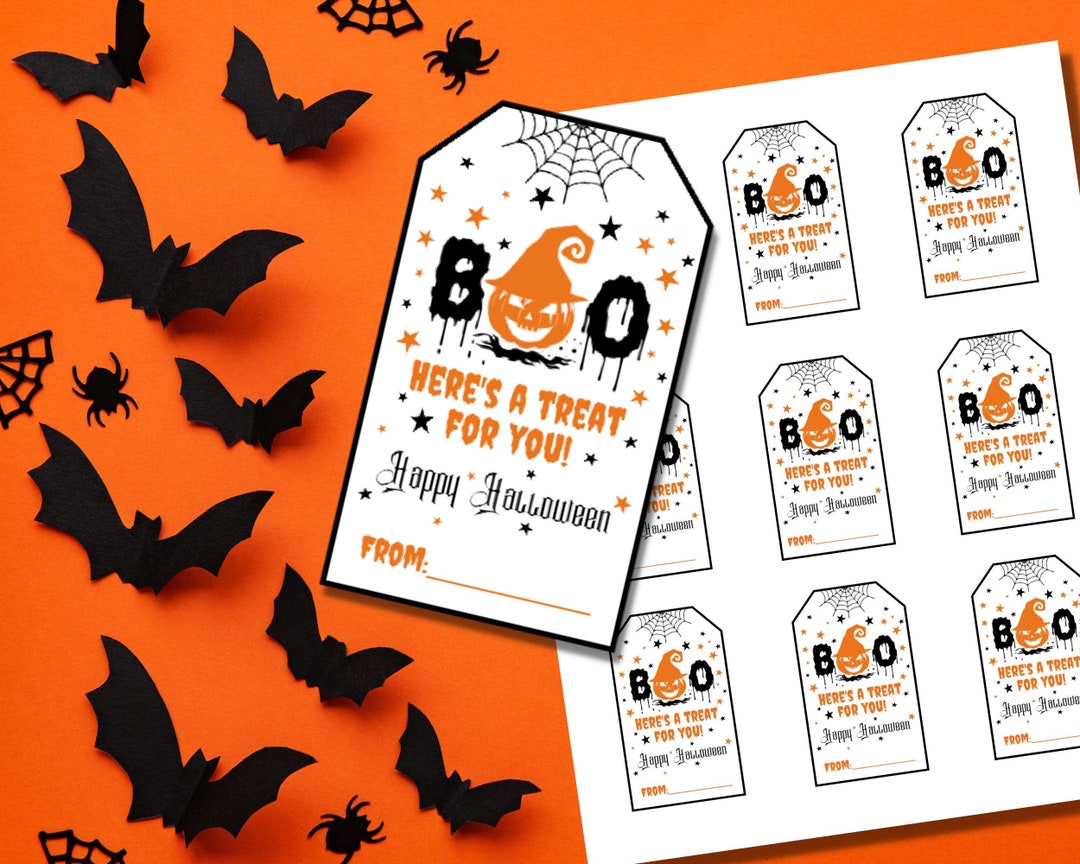 Halloween Favor Tags, Printable Favor Tags, Gift Tags, Halloween Gift ...