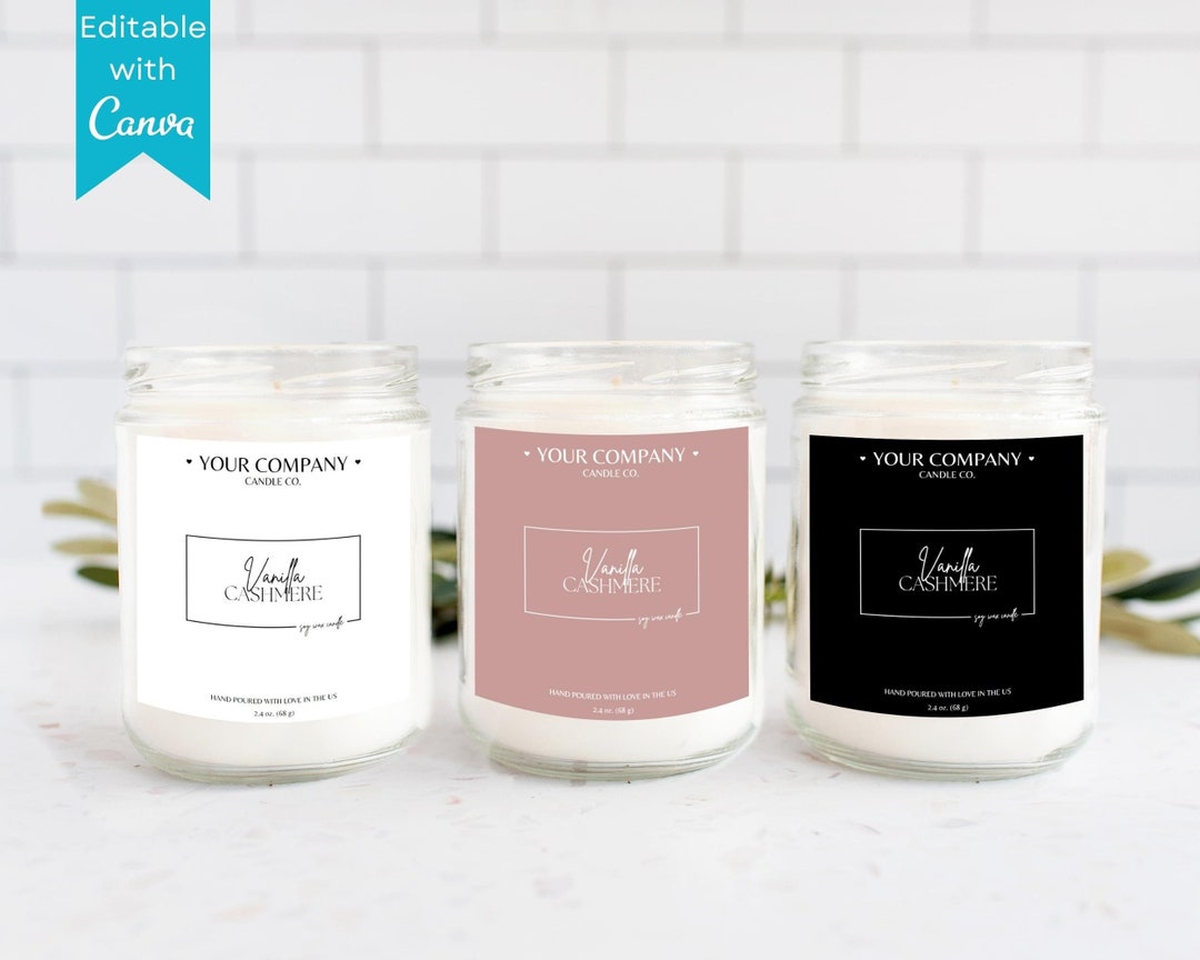 Printable Candle Label Template Editable Candle Labels - Etsy