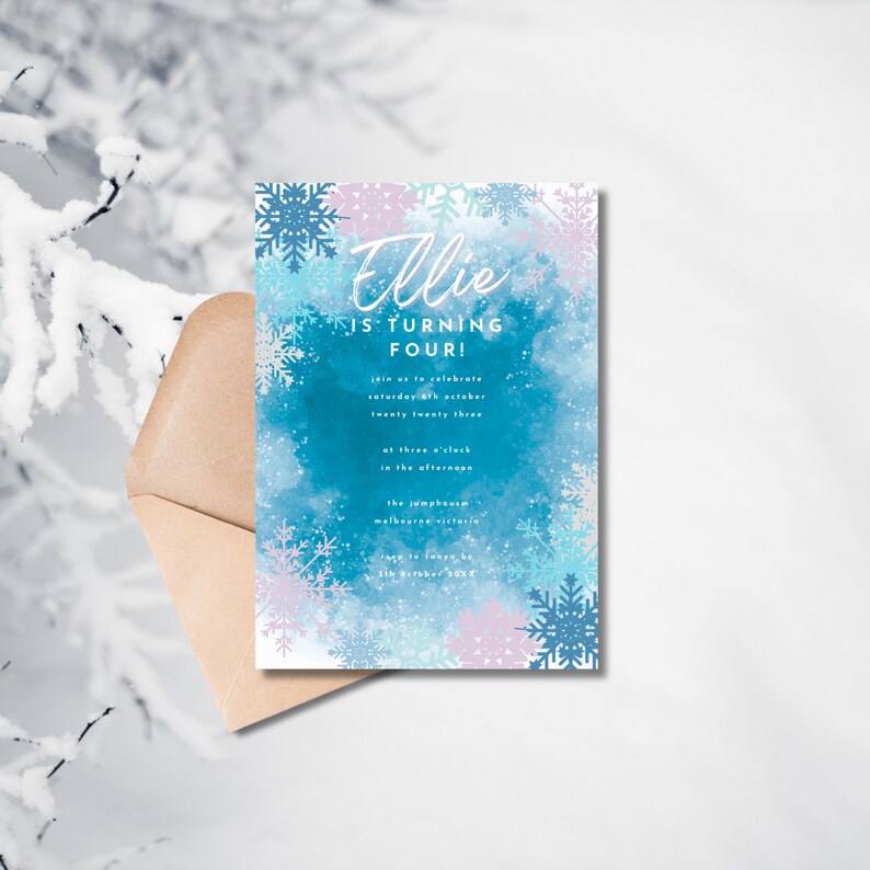 Winter Birthday Invitation Winter Wonderland Invitation Winter Birthday ...