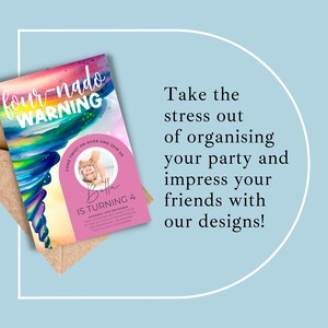 Twister Theme Party Invite With Photo Fournado Birthday Invitation ...