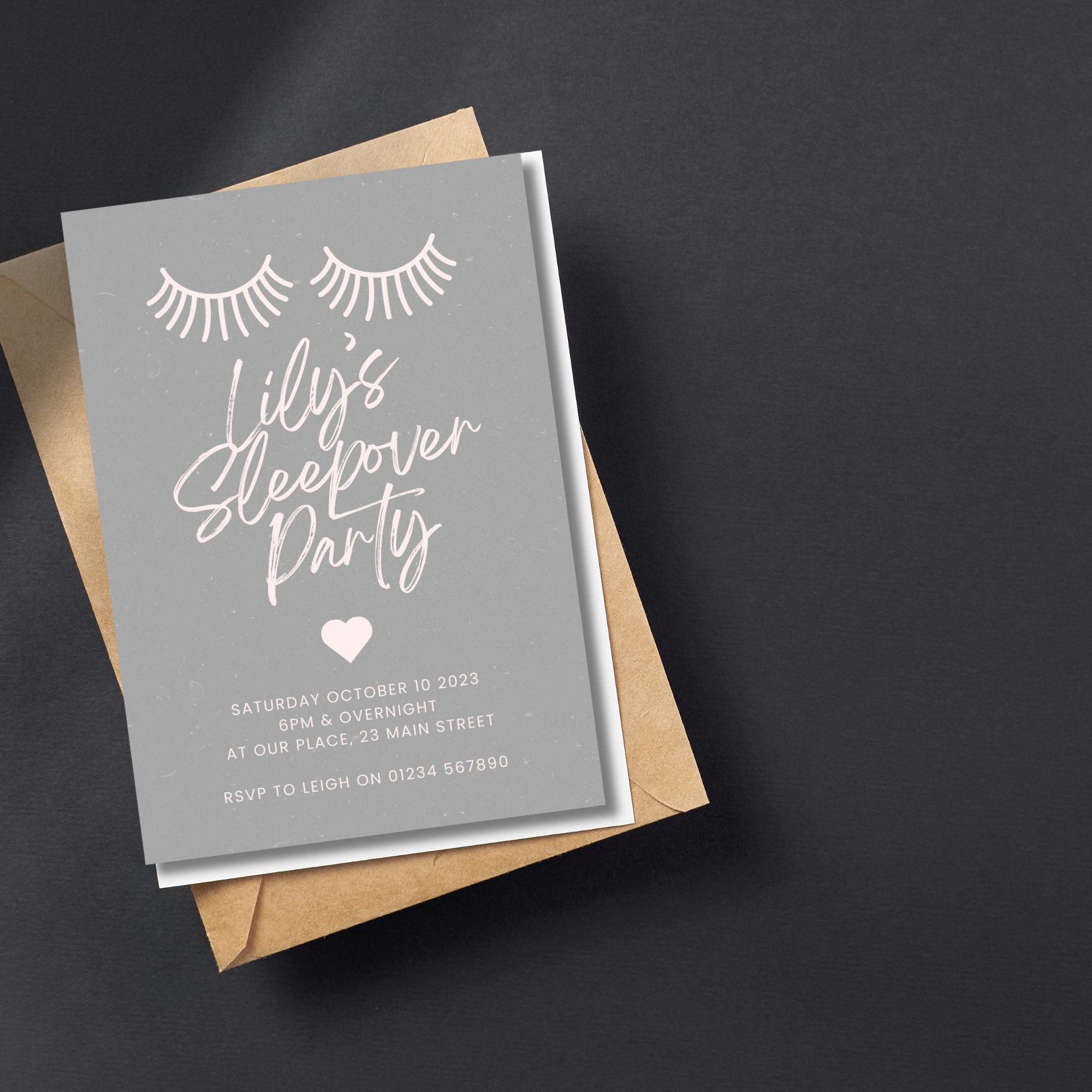 Printable Sleepover Invitations Slumber Party Invite Pajama Party ...