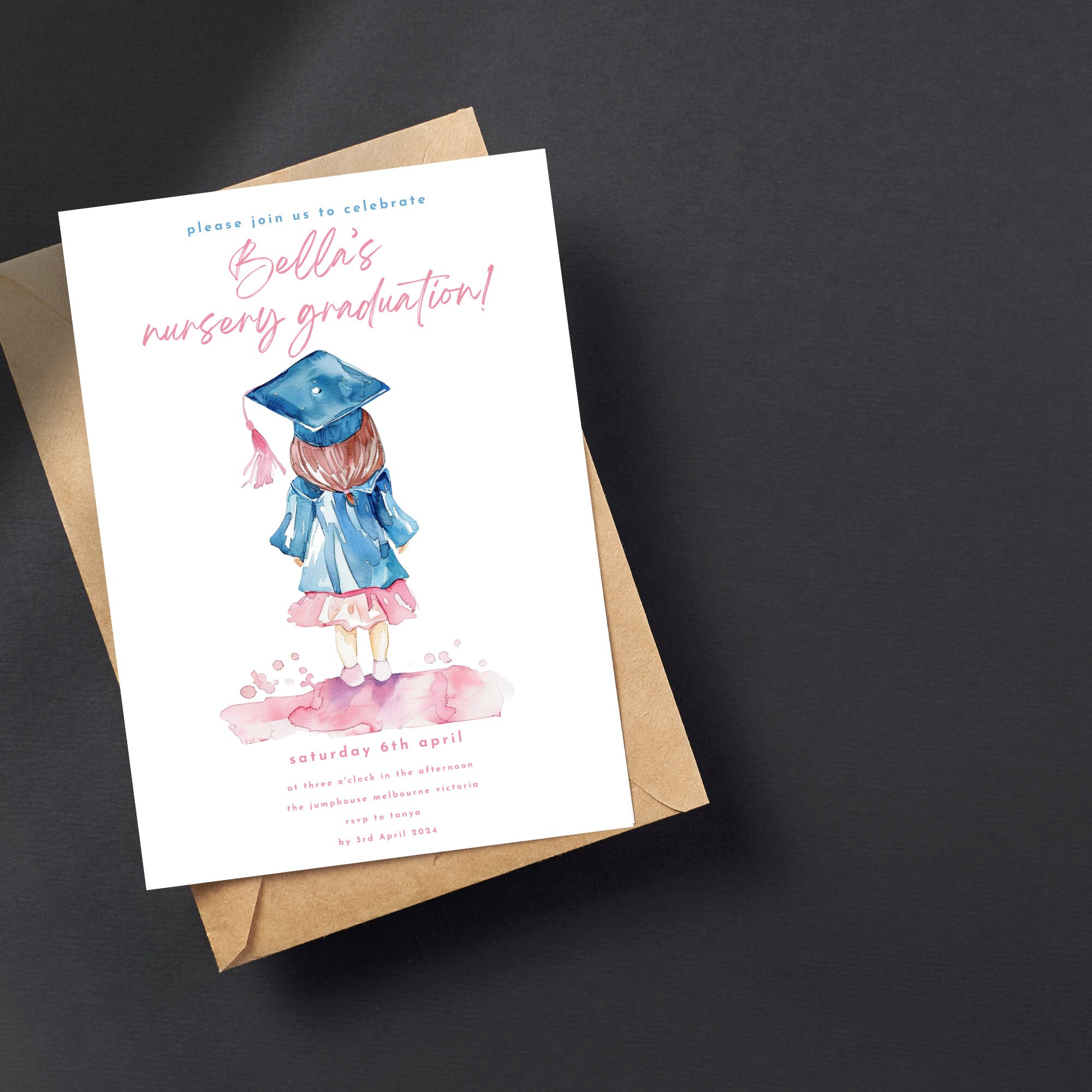 Preschool Graduation Invitations Nursery Prek Class of 2024 ...