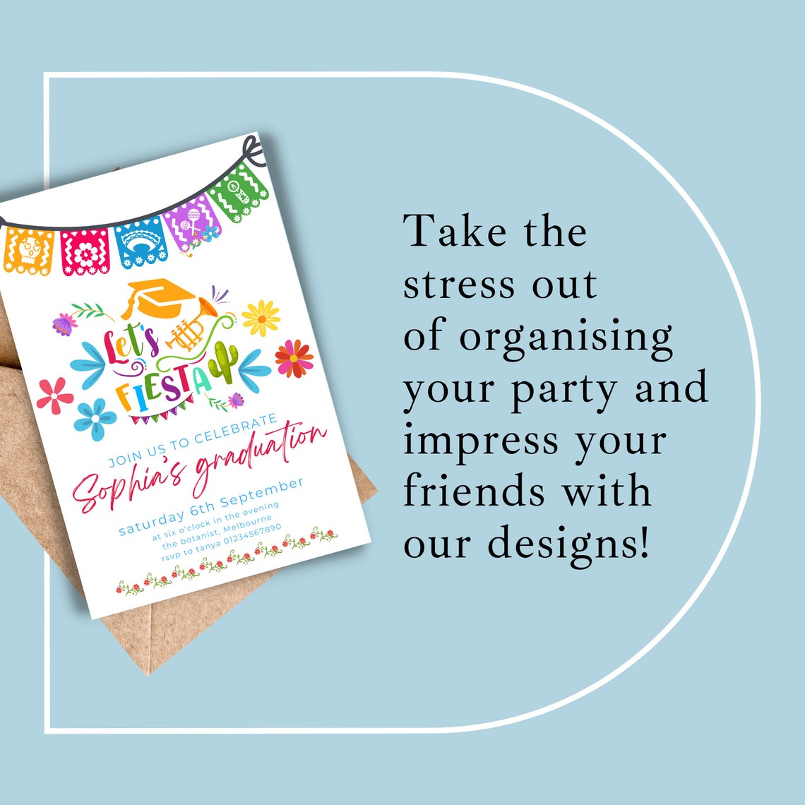 Fiesta Graduation Party Invitation Template Let's Fiesta Invite ...