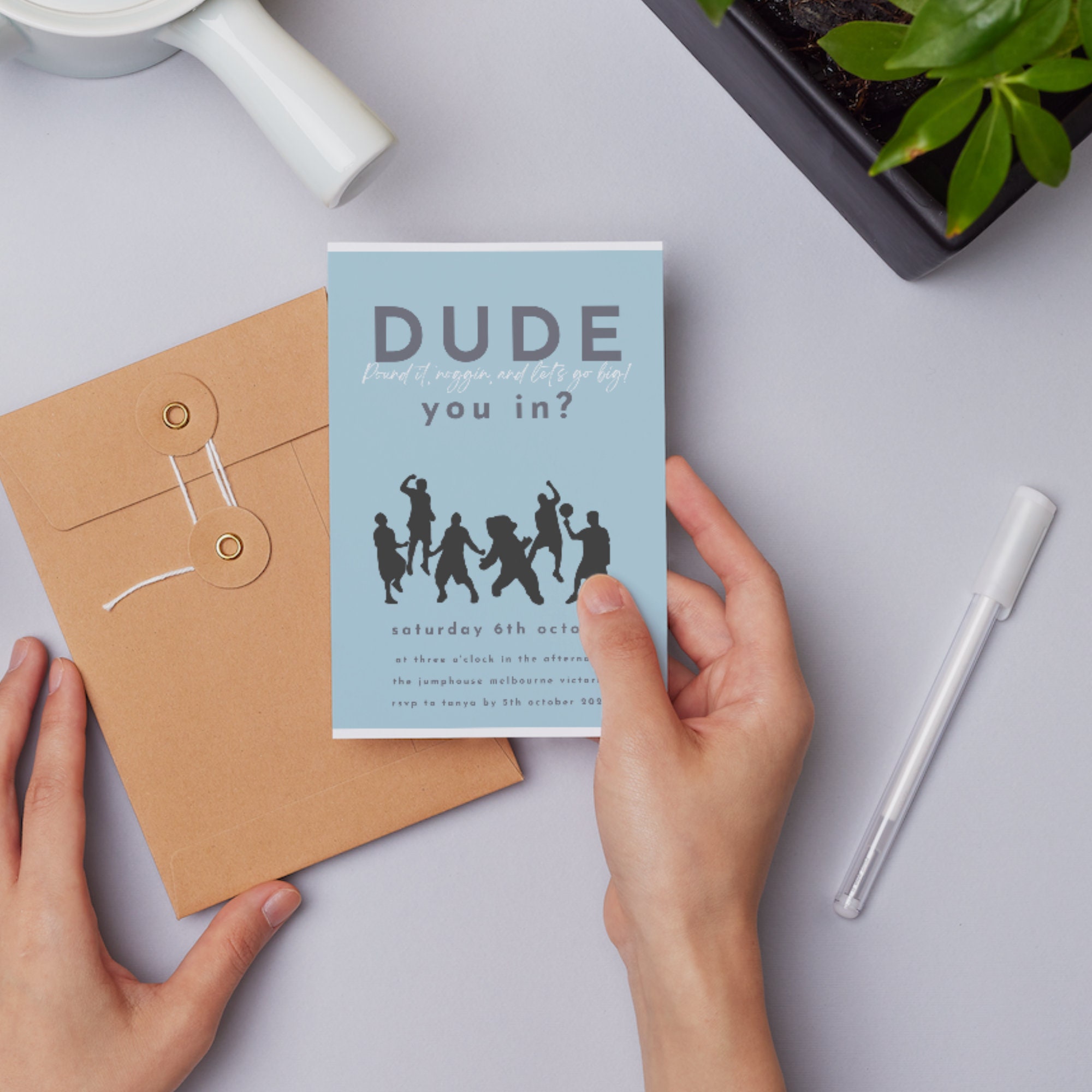 Dude Birthday Invitation for Boys Perfect Birthday Party Invite Cool ...