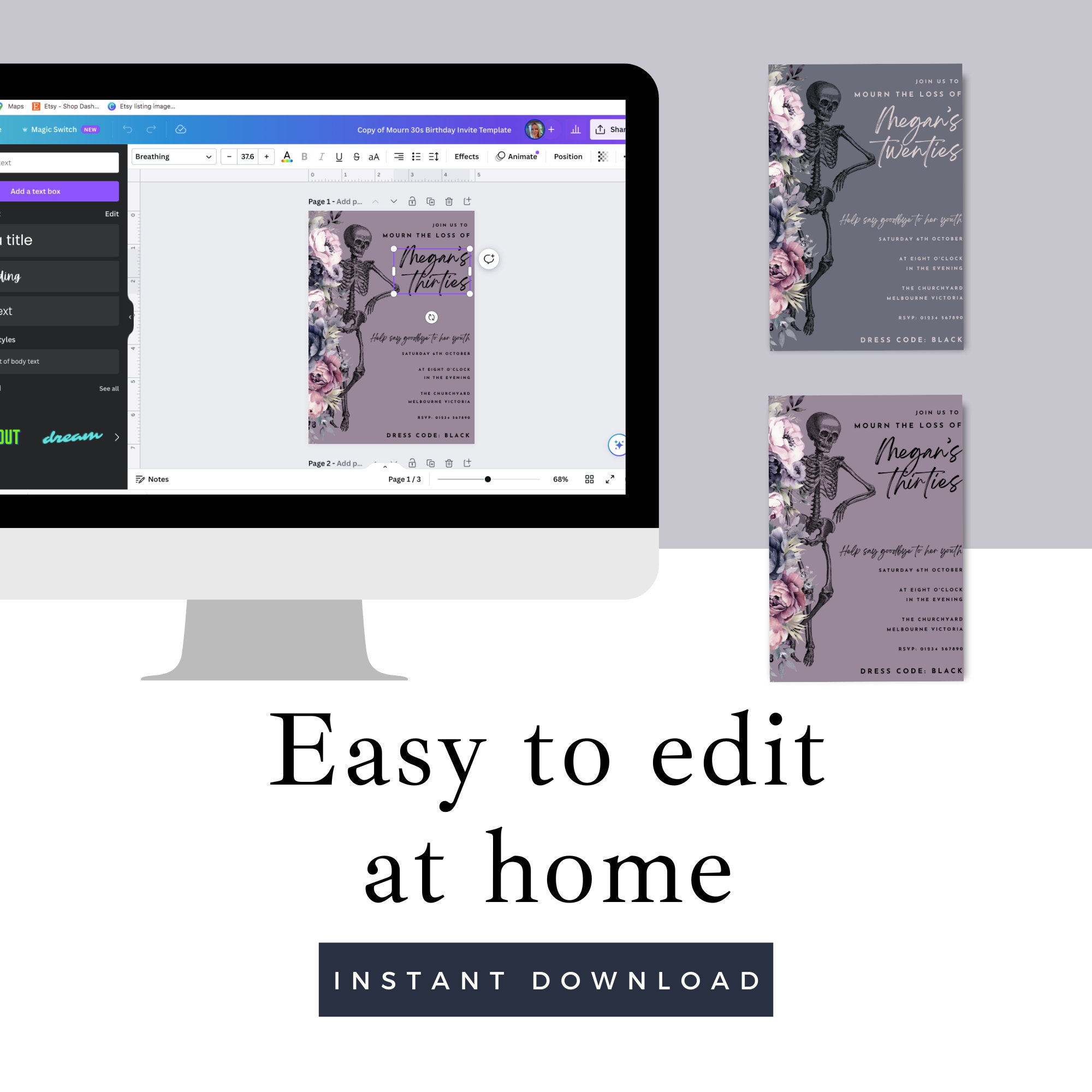 30th Birthday Invitation RIP 20s Death to 20s Invite Mourn the Loss ...