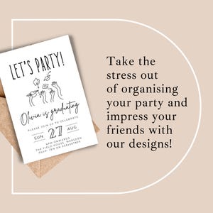 Graduation Invitation Instant Download - Modern Simple Design ...