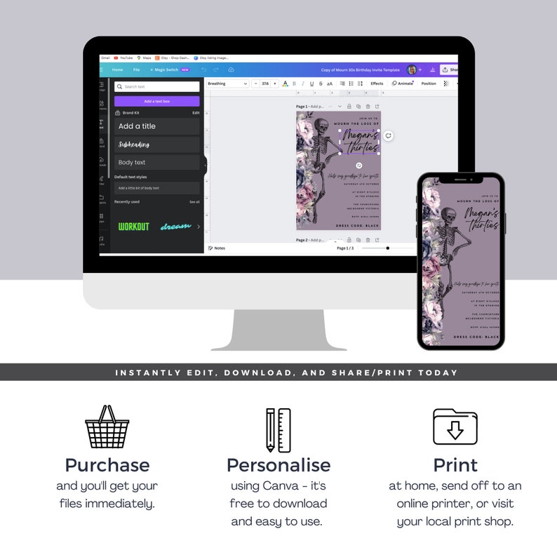 50th Birthday Invitation Big 50 Fiftieth 50 Big 5 Oh Age Invite ...