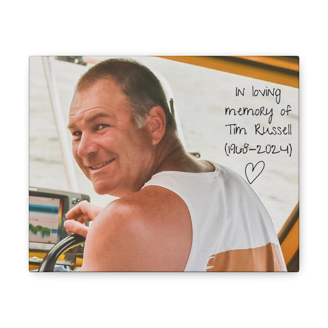 Canvas Wrap Memorial Photo Tribute, Customizable Memory Wall Art for ...