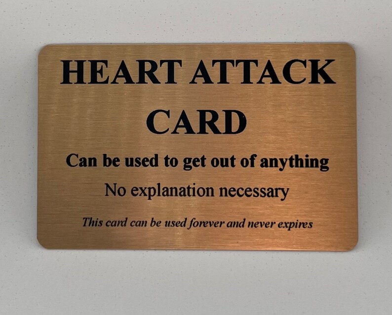 Heart Attack/dicky Ticker Card a Requested Variation of the - Etsy UK