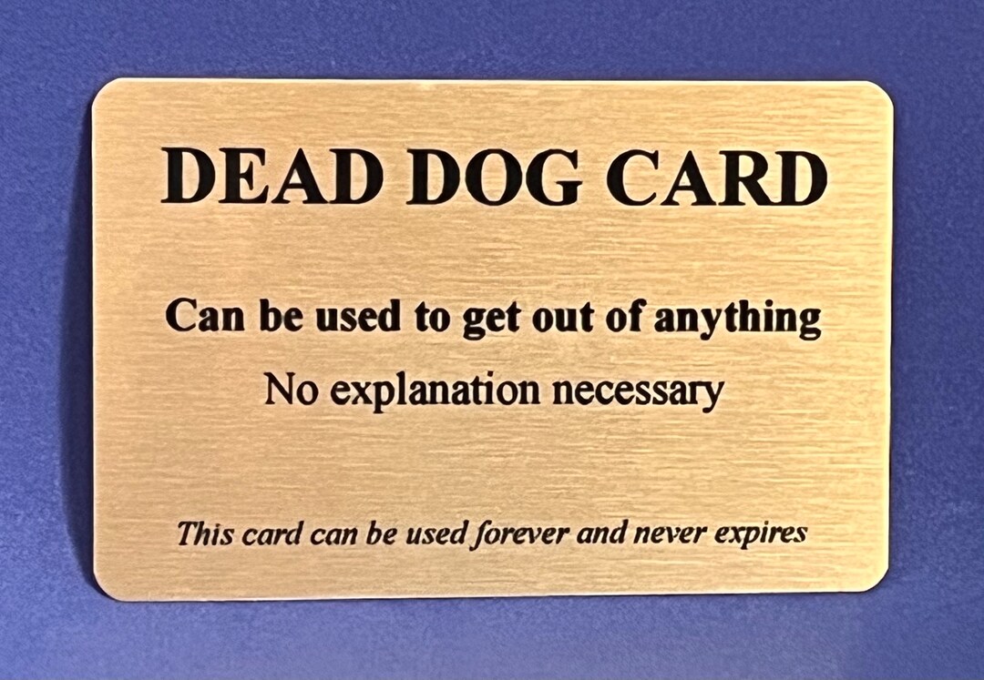 Dead Dog Card Tongue in Cheek Humour Dog - Etsy