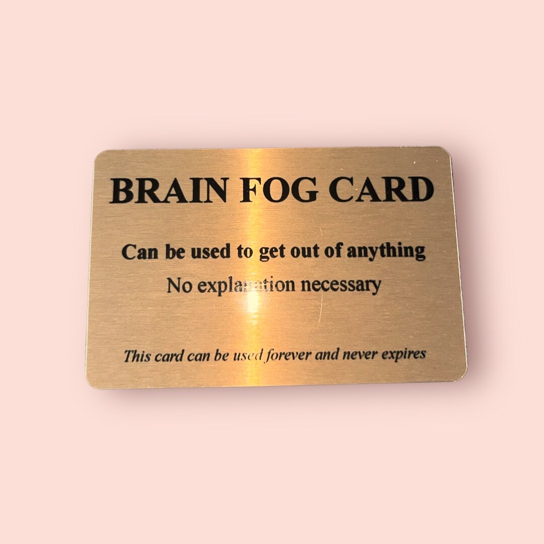 Brain Fog Tongue in Cheek Humour Cancer Card Encouragement Menopause - Etsy