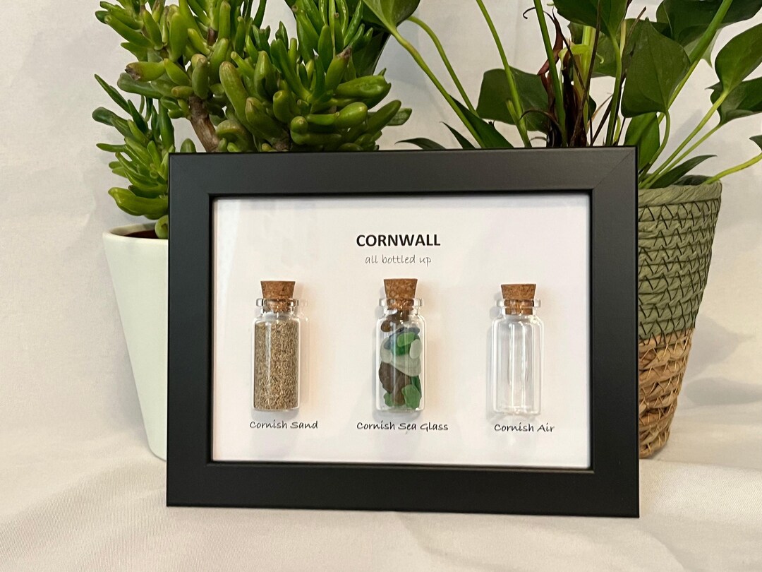 Cornwall 10th Anniversary Frame: Cornish Sand & Sea Glass Art - Etsy