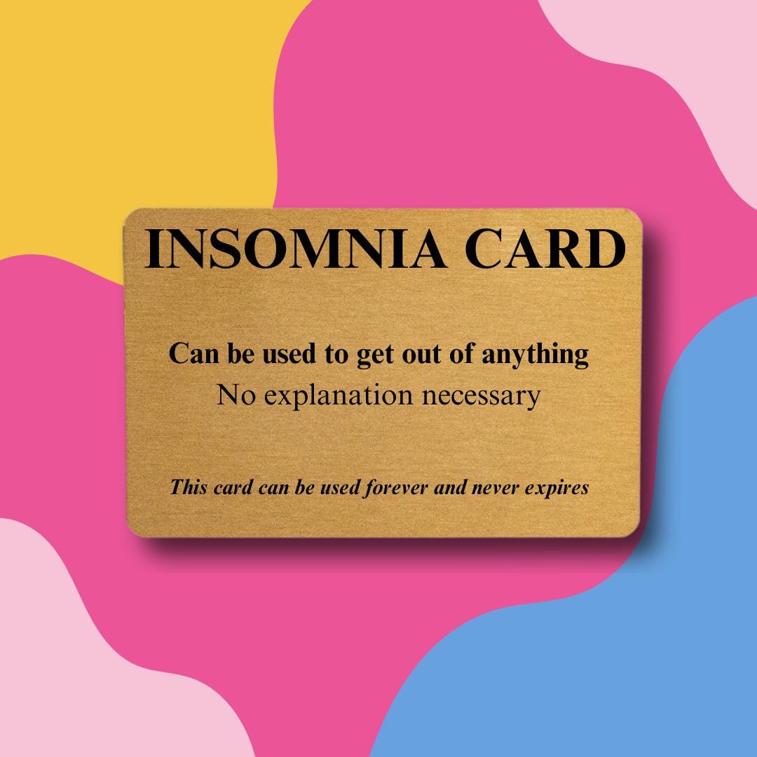 Insomnia Card: Tongue-in-cheek Humor, Encouragement Gift - Etsy