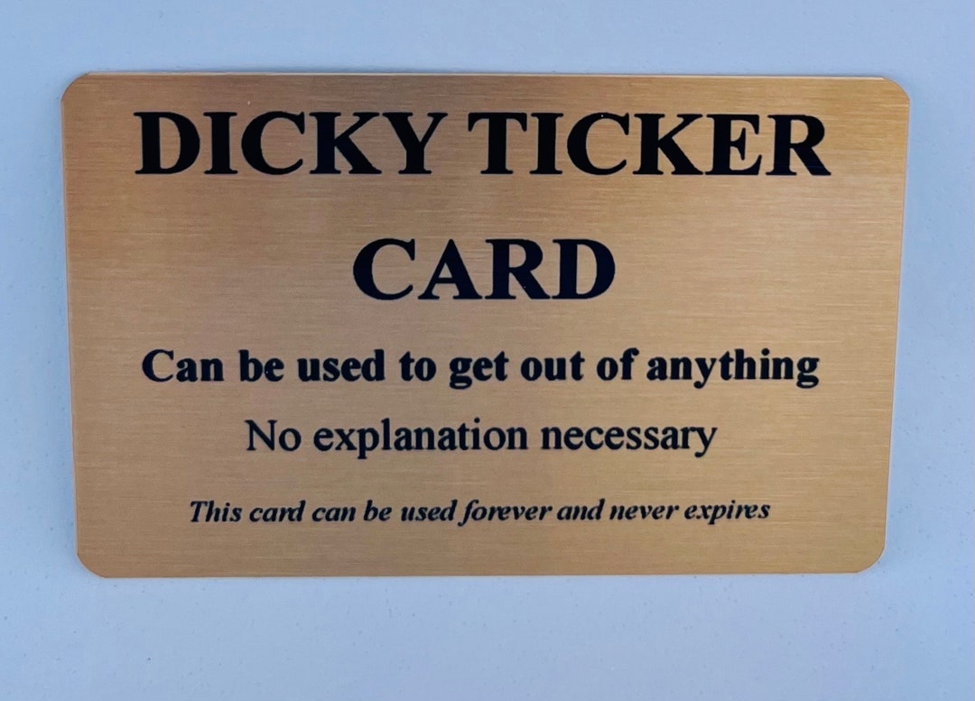 Heart Attack/dicky Ticker Card a Requested Variation of the - Etsy UK