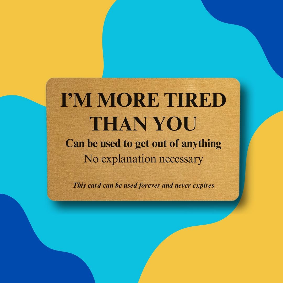 Funny 'i'm More Tired Than You' Card - New Parent Humor - Etsy