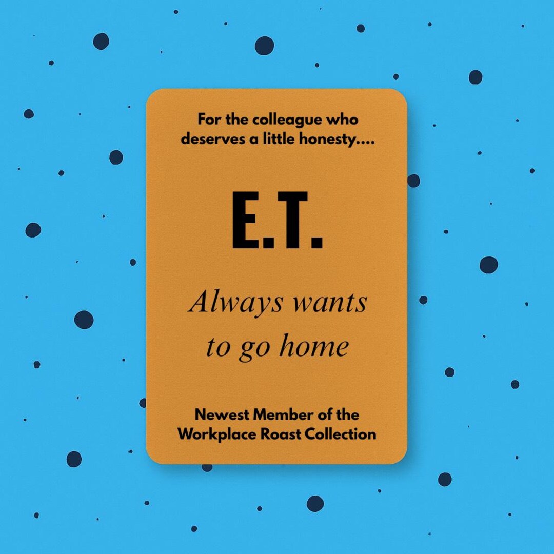 ET – Workplace Roast Card – Funny Work Gift Secret Santa Joke Gift - Etsy