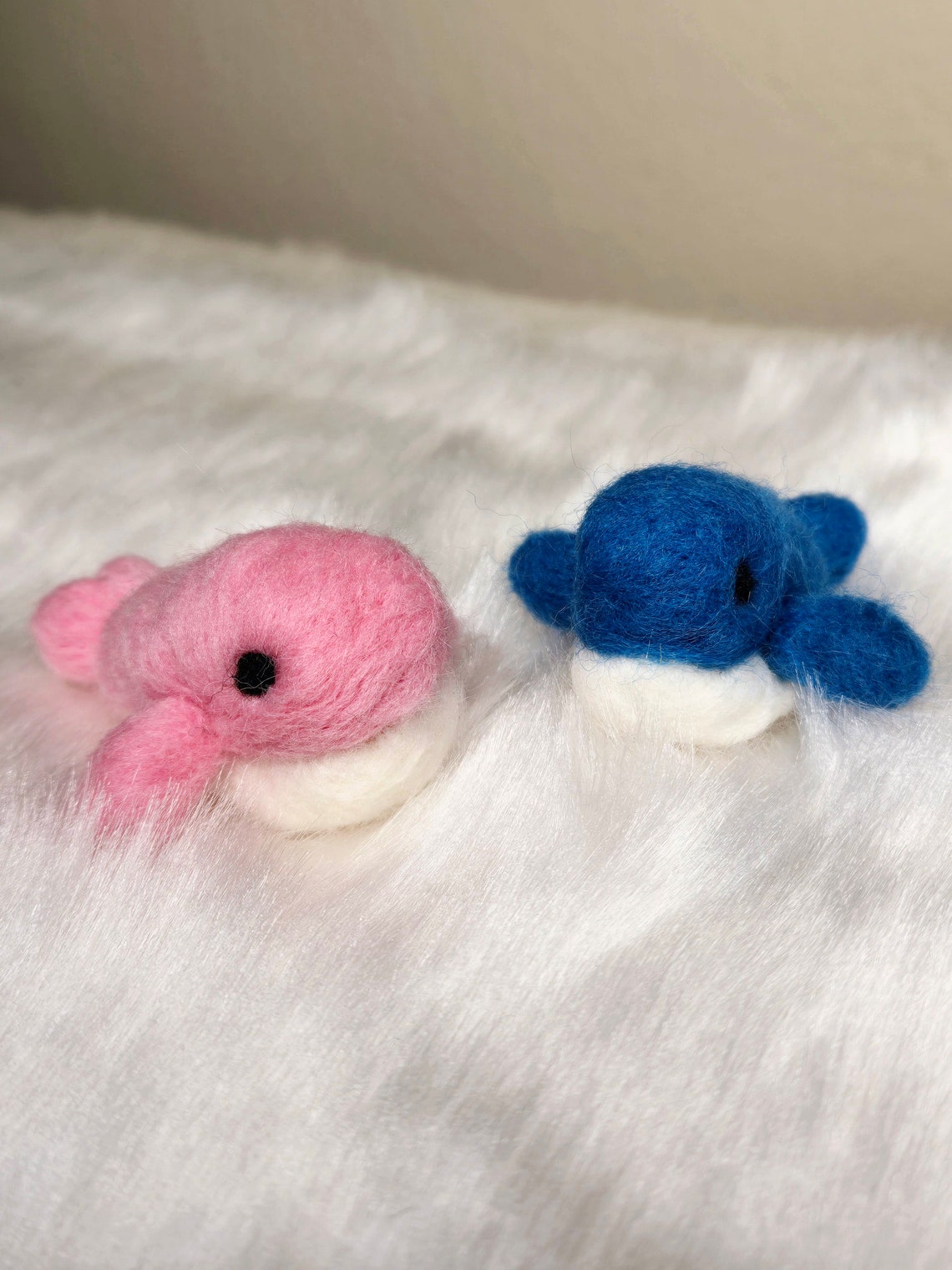 Needle Felted Miss Chubby Whale in Pink - Etsy