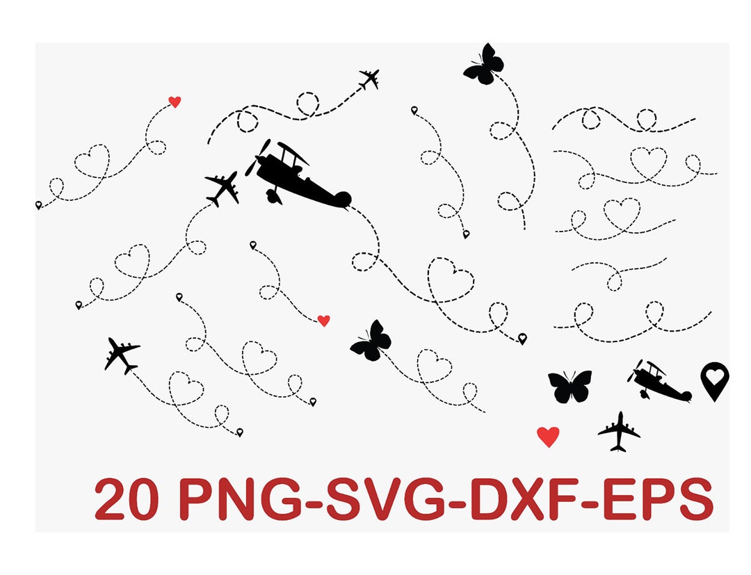 Airplane Bundle SVG PNG Clipart, Travel Svg, Love Travel, Vacation Trip ...