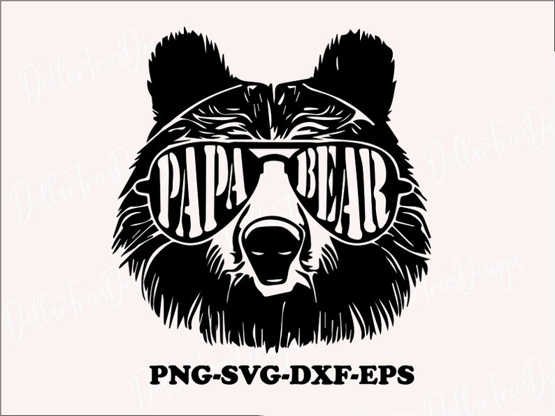 Papa Bear Svg,papa Bear Face Svg Files, , Bear Svg, Papa Svg, Files for ...