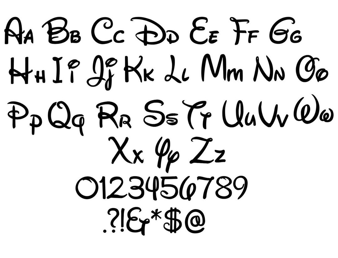 Mickey Mouse Alphabet SVG, Mouse Font SVG, Letters SVG, Customize Gift ...
