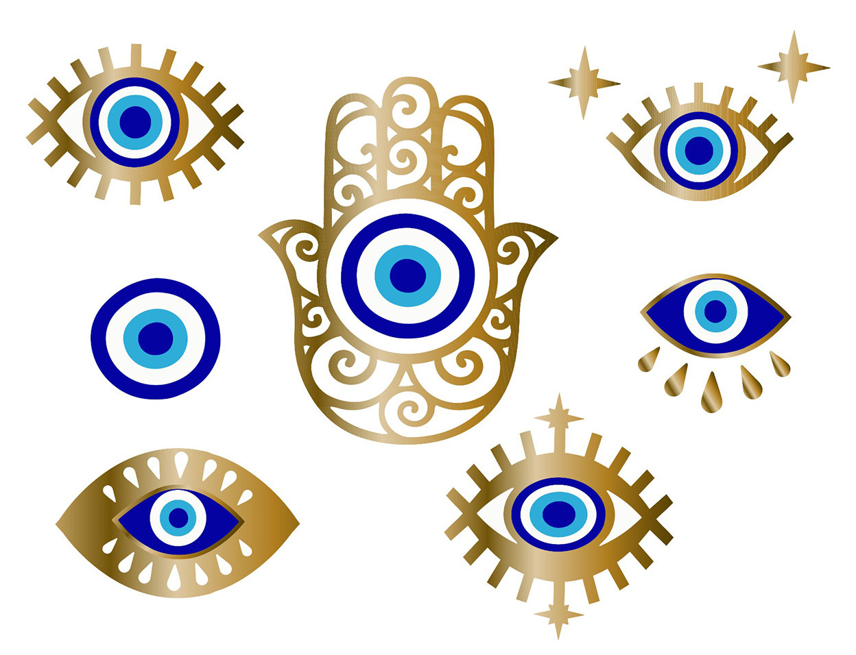 Evil Eye Svg Bundle Png Dxf Humsa Svg Cut Files Turkish Eye - Etsy ...