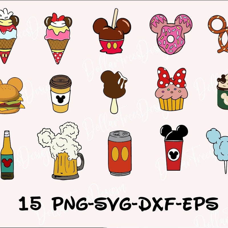 Mickey Snacks Svg - Etsy