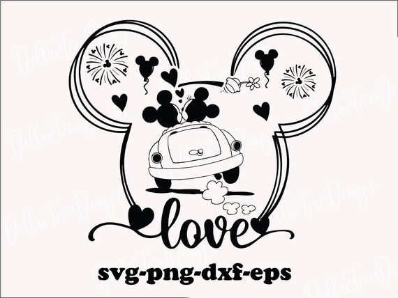 Desenhos De Mickey Mouse E Minnie Mouse Se Beijando Para Colorir