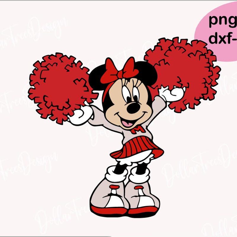 Cheer Minnie Svg - Etsy