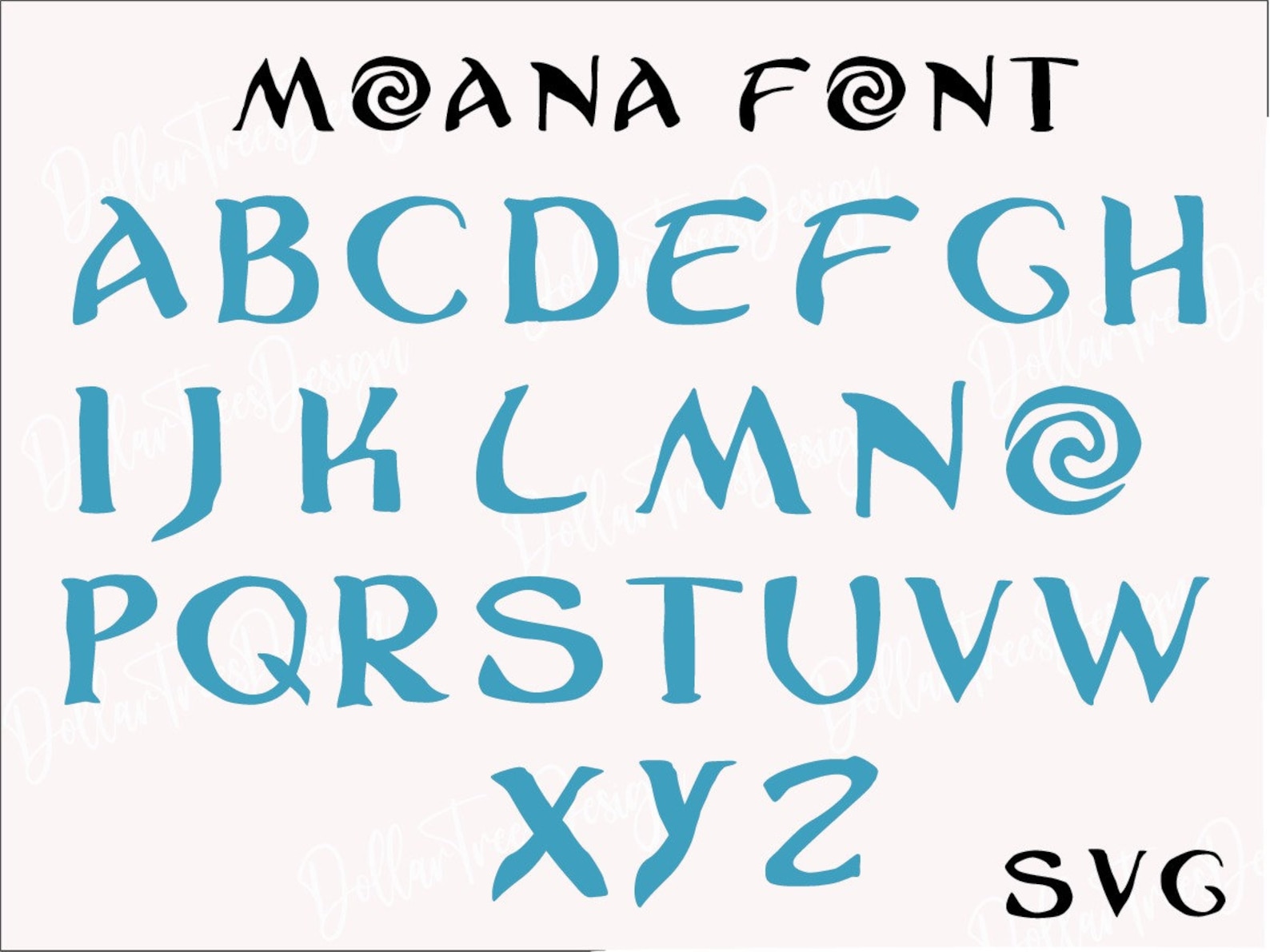Moana Font Svg, Moana Font Cricut, Moana Font, Moana Svg - Etsy