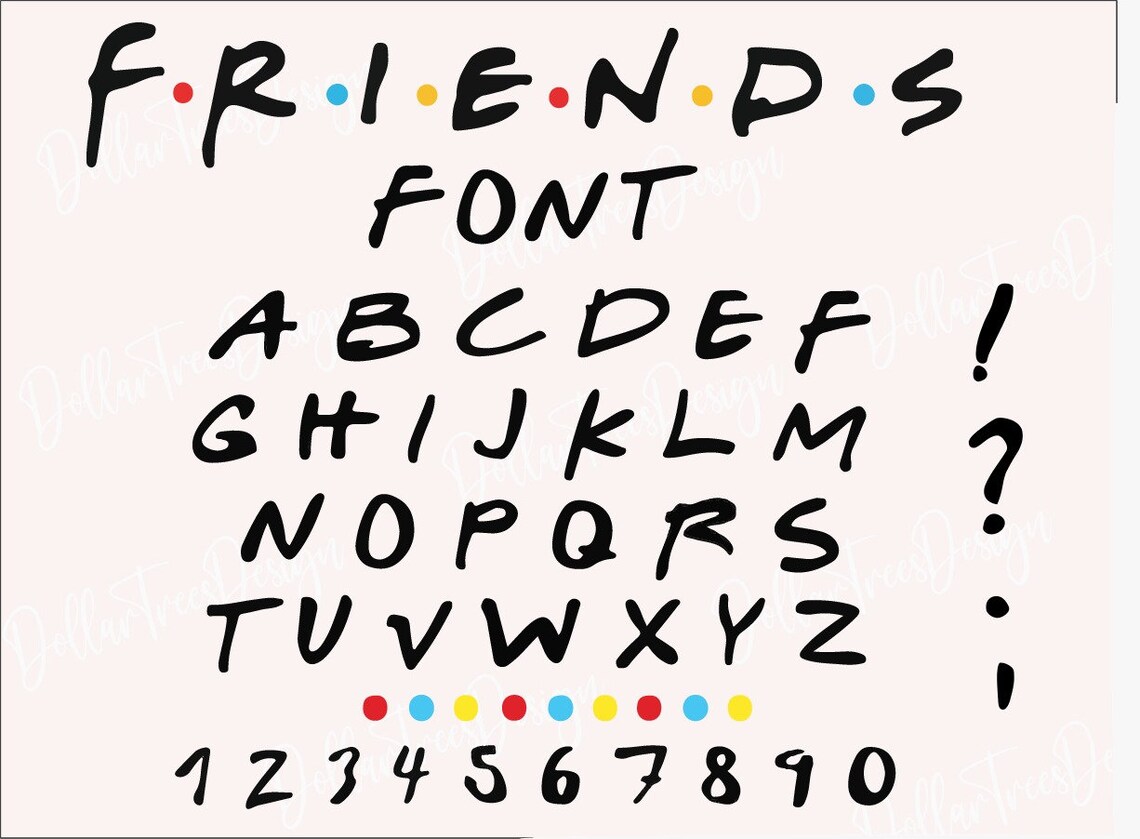 Friends Font SVG | Retro TV Show Font | Cricut & Silhouette Compatible ...