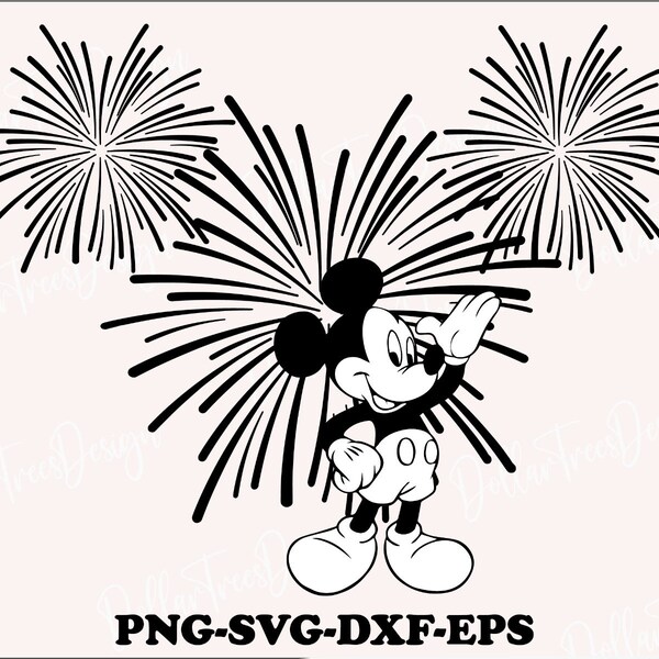 Mickey Firework Svg - Etsy