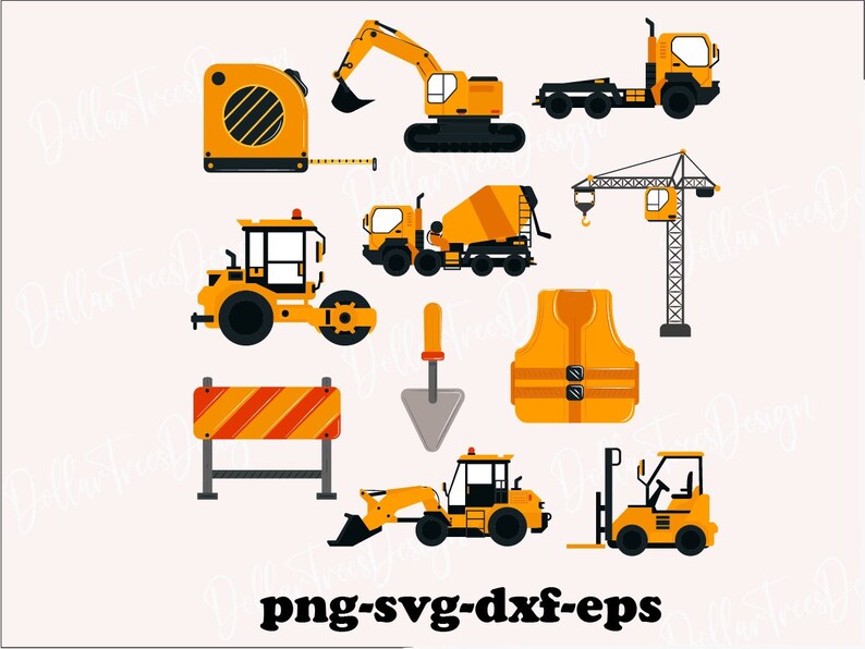 Excavator Png , Construction Svg Bundle Construction Trucks Svg ...