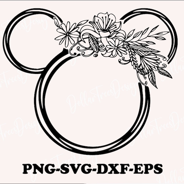 Minnie Flower Svg - Etsy