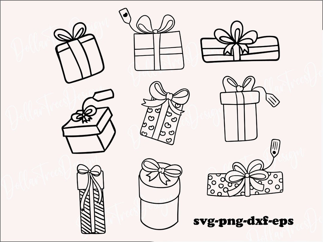 Christmas Gift SVG, Gift Box Svg,presents SVG Bundle,present Svg,gift ...