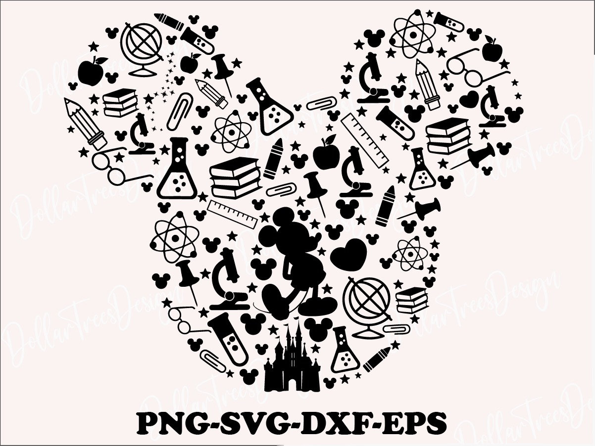 Mickey Mouse Classsvg Mickey Mouse Silhouette Png Cartoon - Etsy