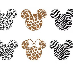 Leopard Minnie ,leopard Mickey Svg,minnie Design Bundle,theme Park ...