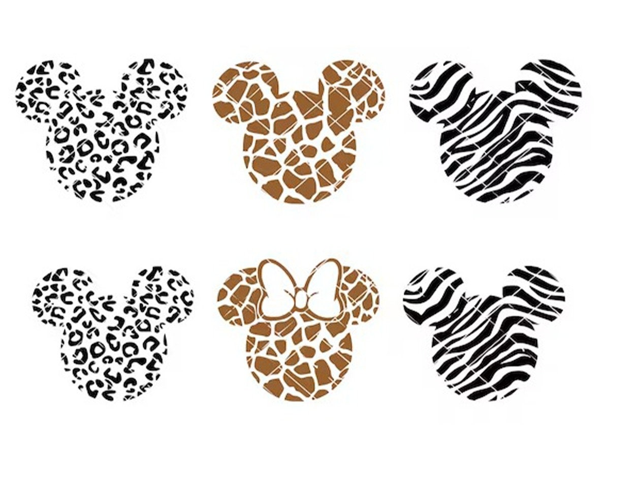 Leopard Minnie ,leopard Mickey Svg,minnie Design Bundle,theme Park ...