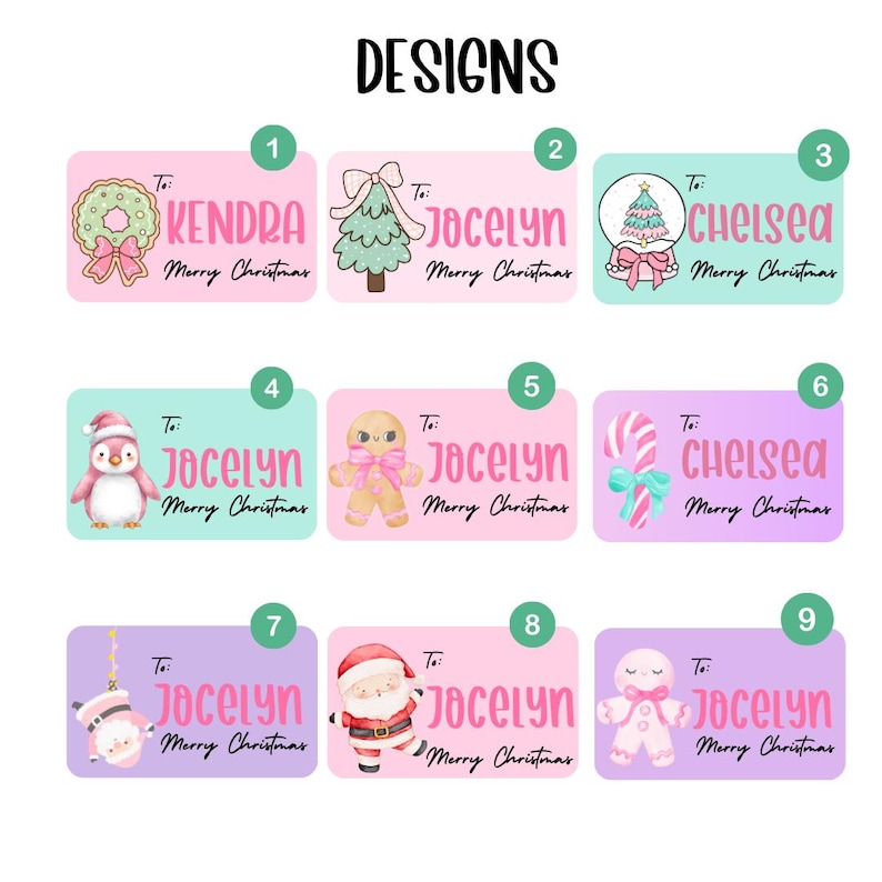 Personalized Kids Christmas Stickers · Custom Name Labels for Holiday ...