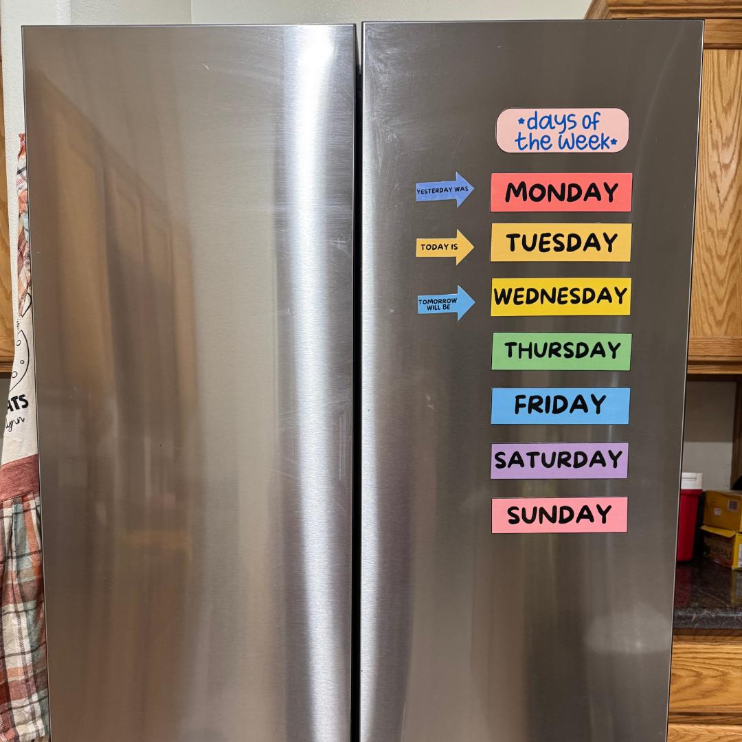 Magnetic Days of the Week Chart for Kids Montessori Daily Routine ...